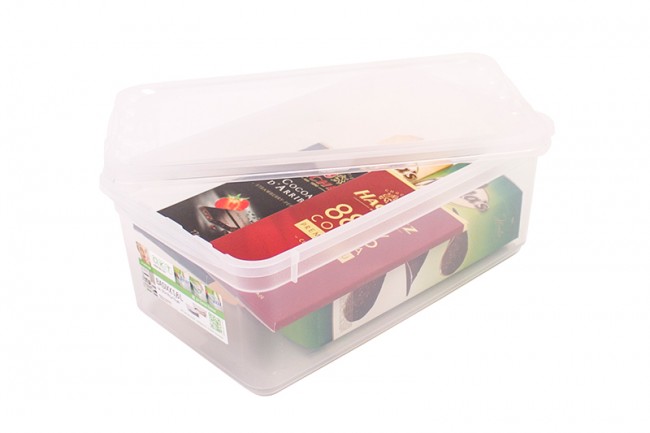 Basixx műanyag tároló doboz 5,6 l, átlátszó, 33x19,5x12 cm Basixx műanyag tároló doboz 5,6 l, átlátszó, 33x19,5x12 cm